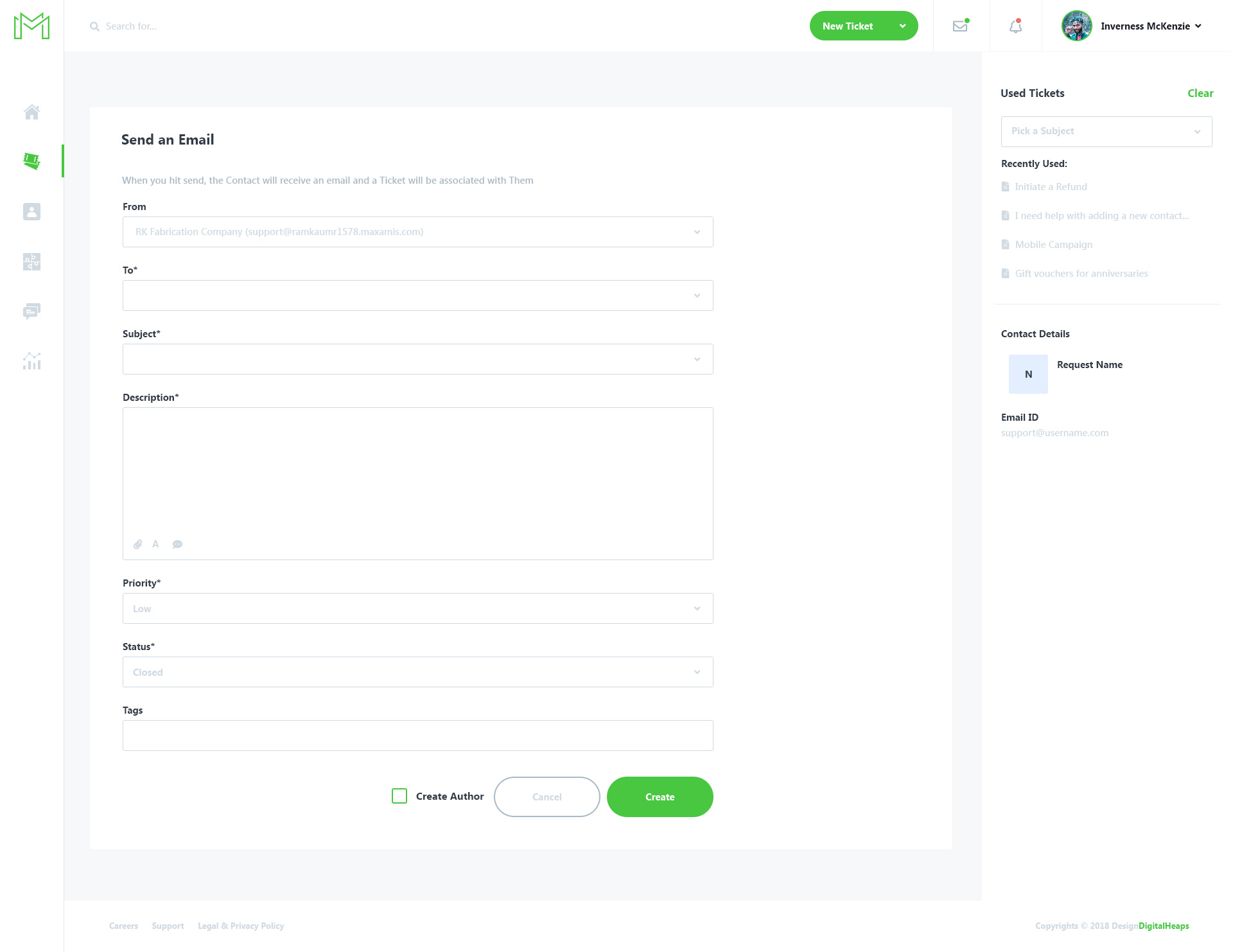 Maxamis Support Tickets Admin Dashboard UI Kit by DigitalCarving ...